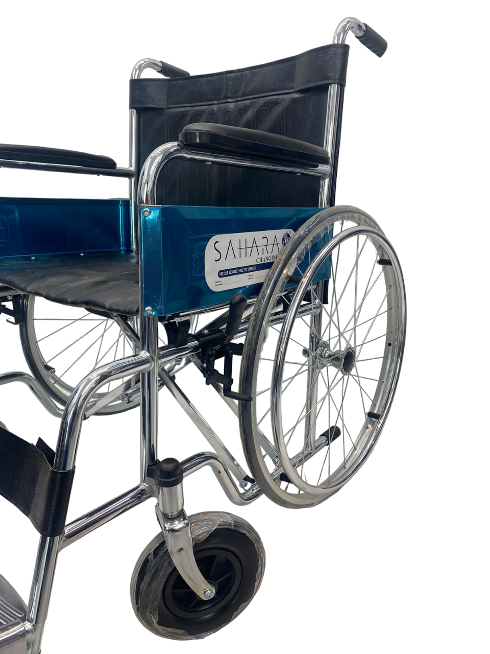 Sahara iO - Steel Frame Chrome Plated Manual Wheelchair with Higher Width